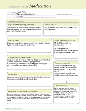 ATI medication template Digoxin - ACTIVE LEARNING TEMPLATES THERAPEUTIC ...