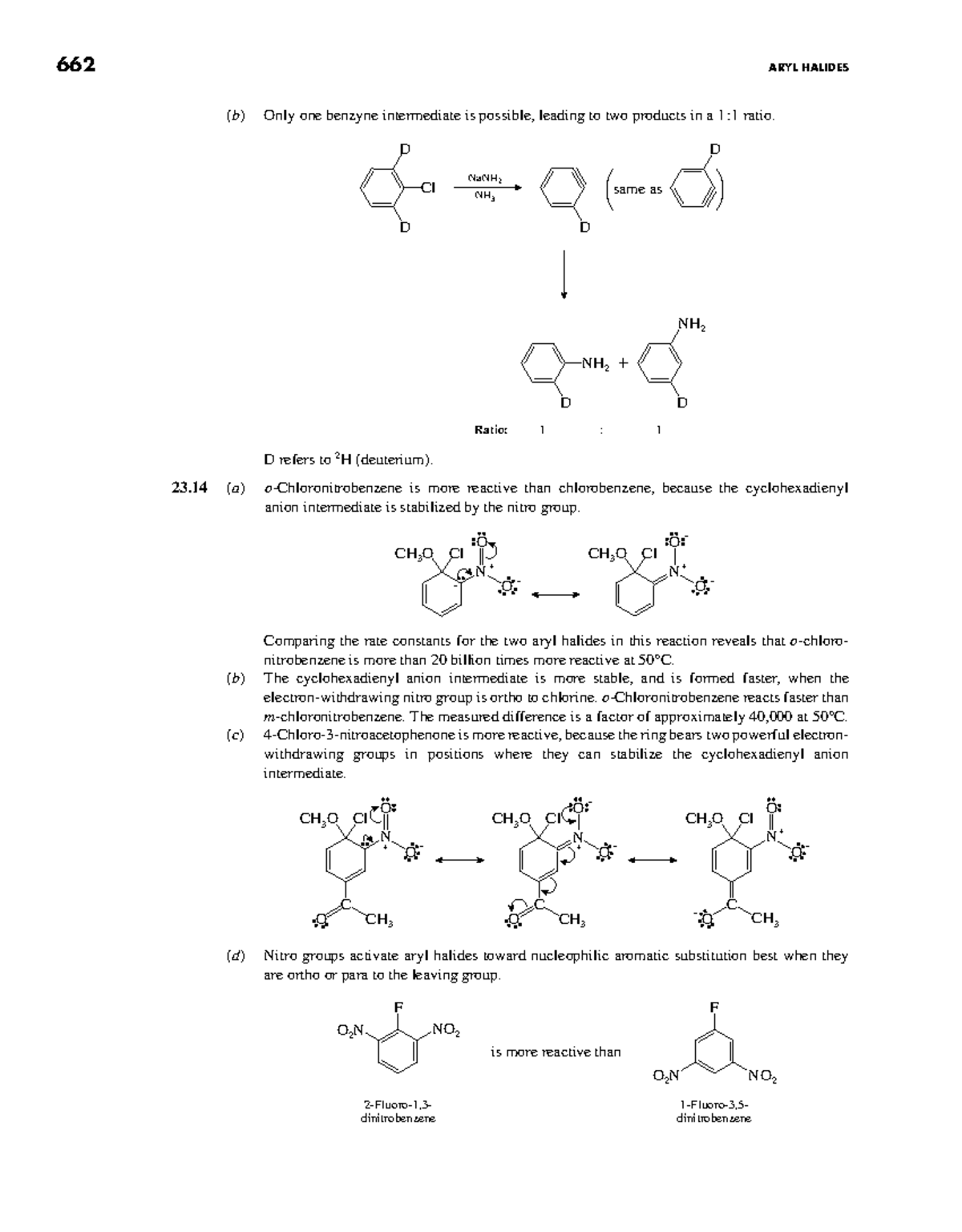 662 Organic Chemistry: Aryl Halides Reactivity Analysis - Studocu