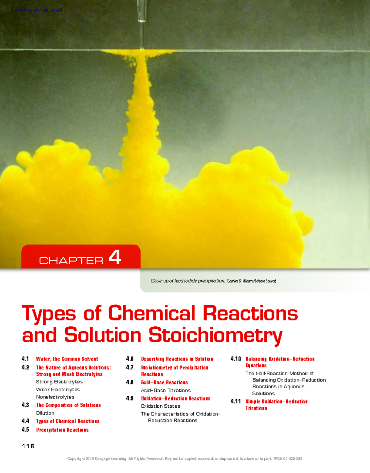 Types of Chemical Reactions and Solution Stoichiometry (Chapter 4) - Studocu