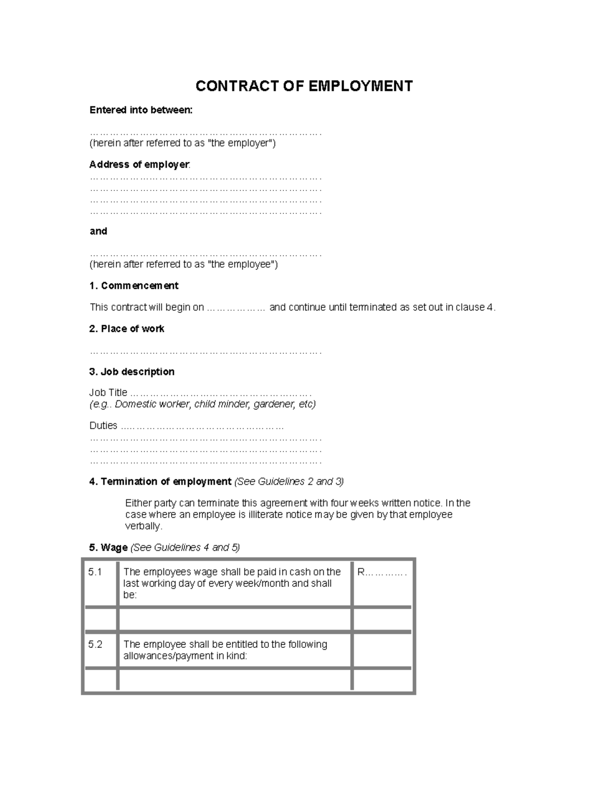 FSA Ethical Employment Contract Guidelines and Example - Studocu