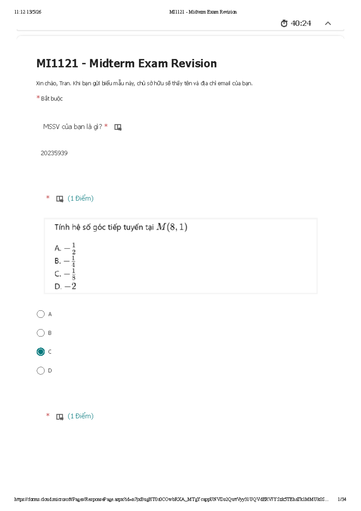 MI1121 Midterm Exam Revision Key and Study Guide - Studocu