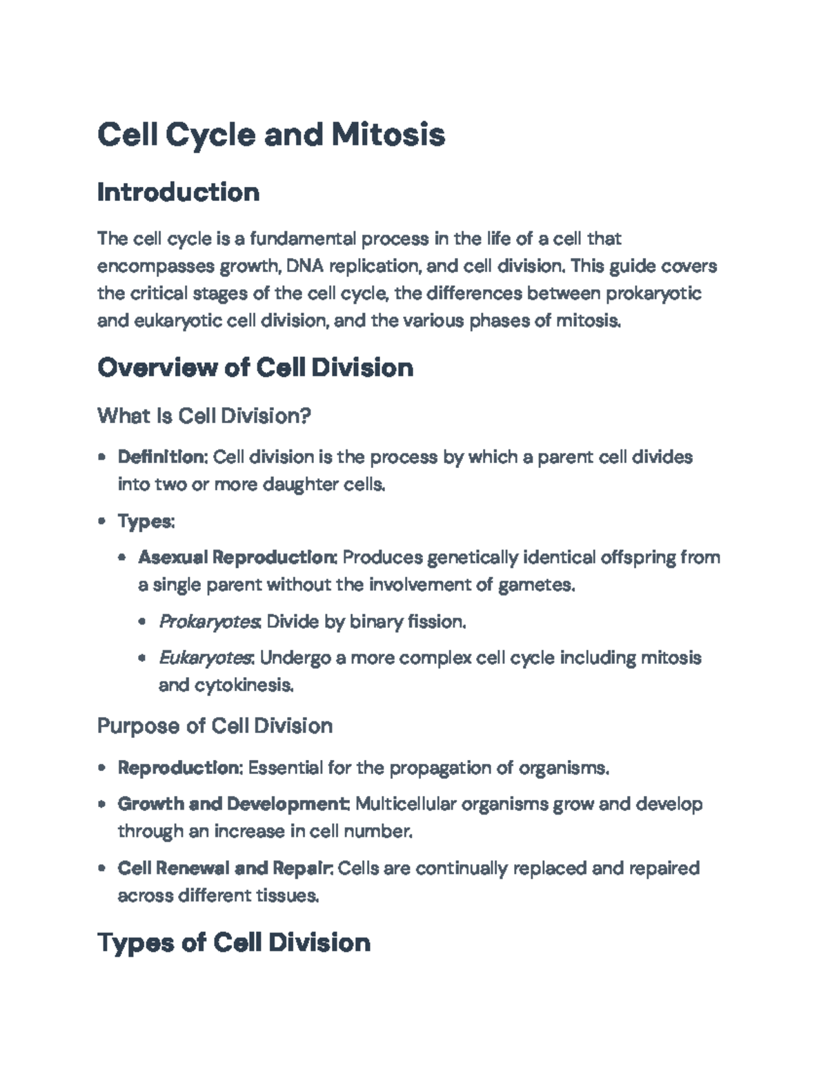 Cell Cycle and Mitosis Overview: A Comprehensive Study Guide - Cell ...