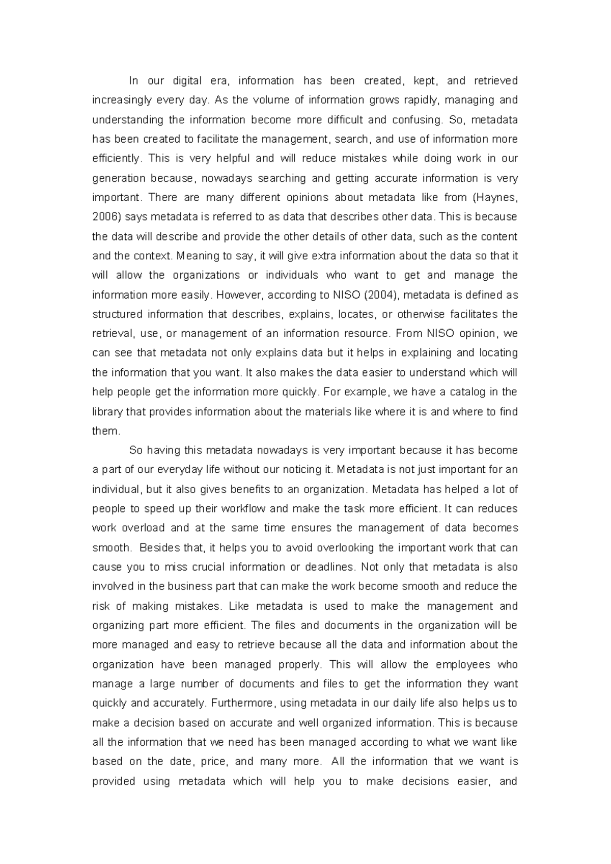 The Importance of Metadata in Modern Life: Enhancing Efficiency and ...