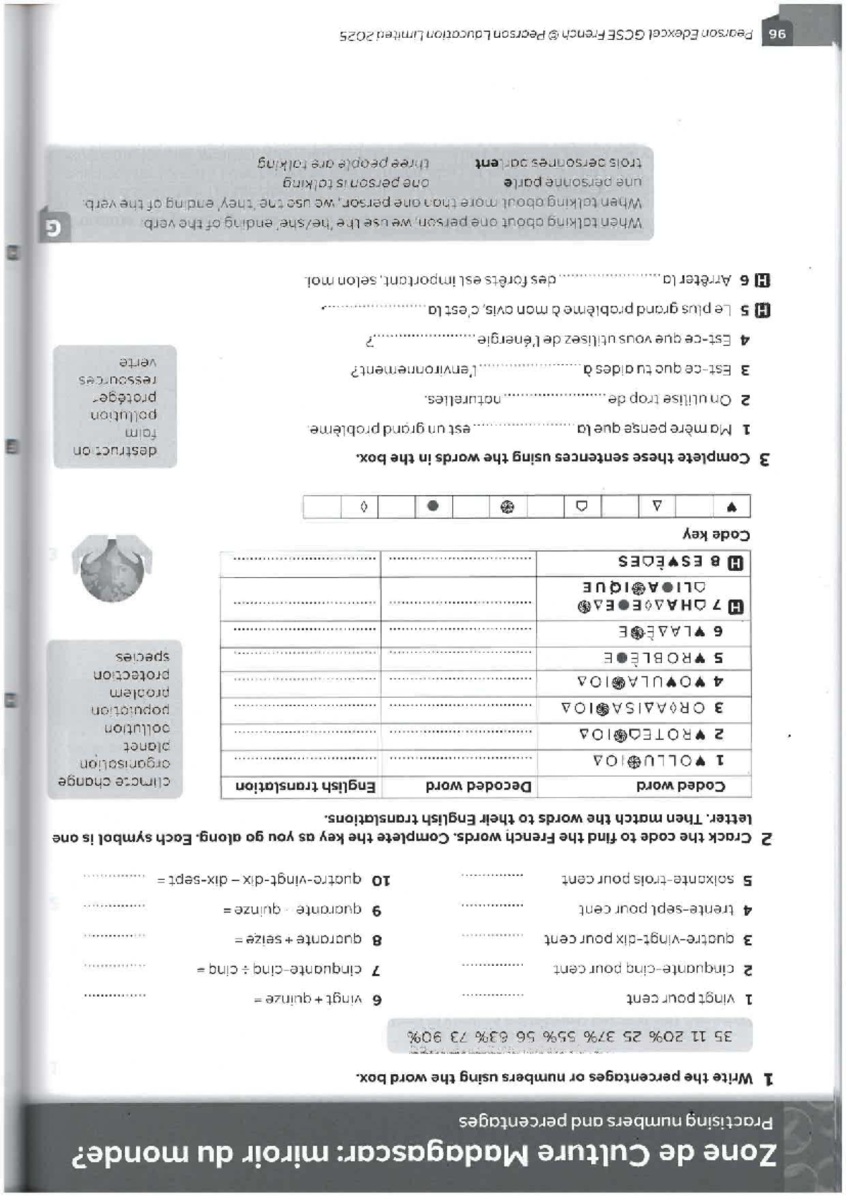 French GCSE H6 Homework: Percentages & Cultural Insights - Studocu