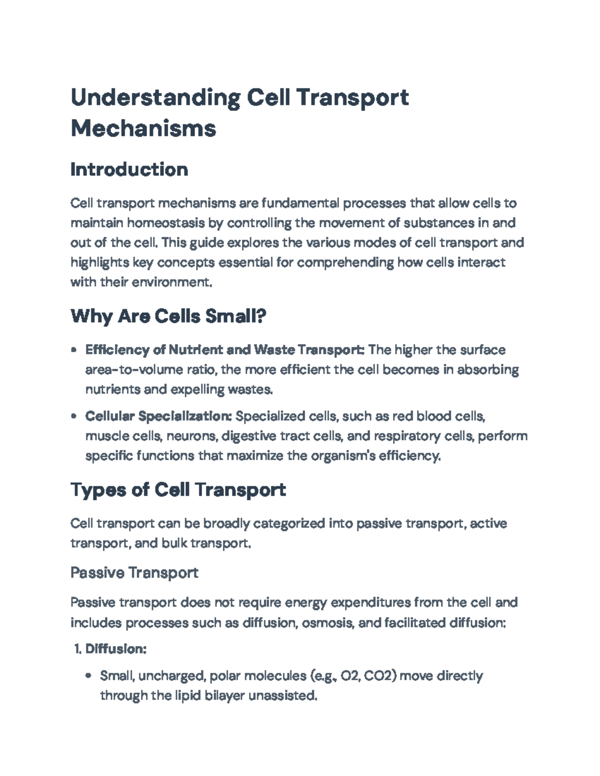 Understanding Cell Transport Mechanisms: Essential Concepts and Processes - Understanding Cell ...