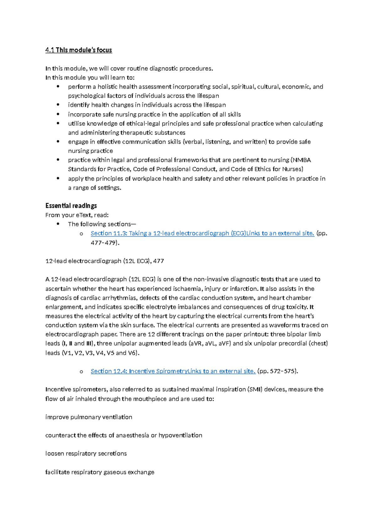 PPE 2 M4 - Week 4 Notes on Health Assessments and Diagnostic Procedures ...