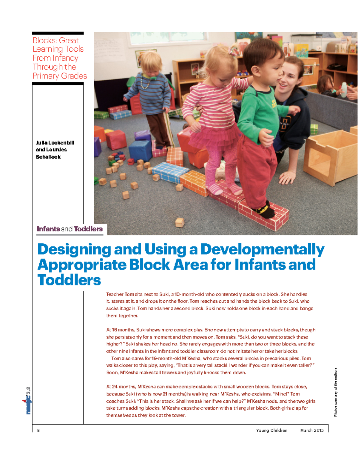 Designing a Developmentally Appropriate Block Area for Infants ...