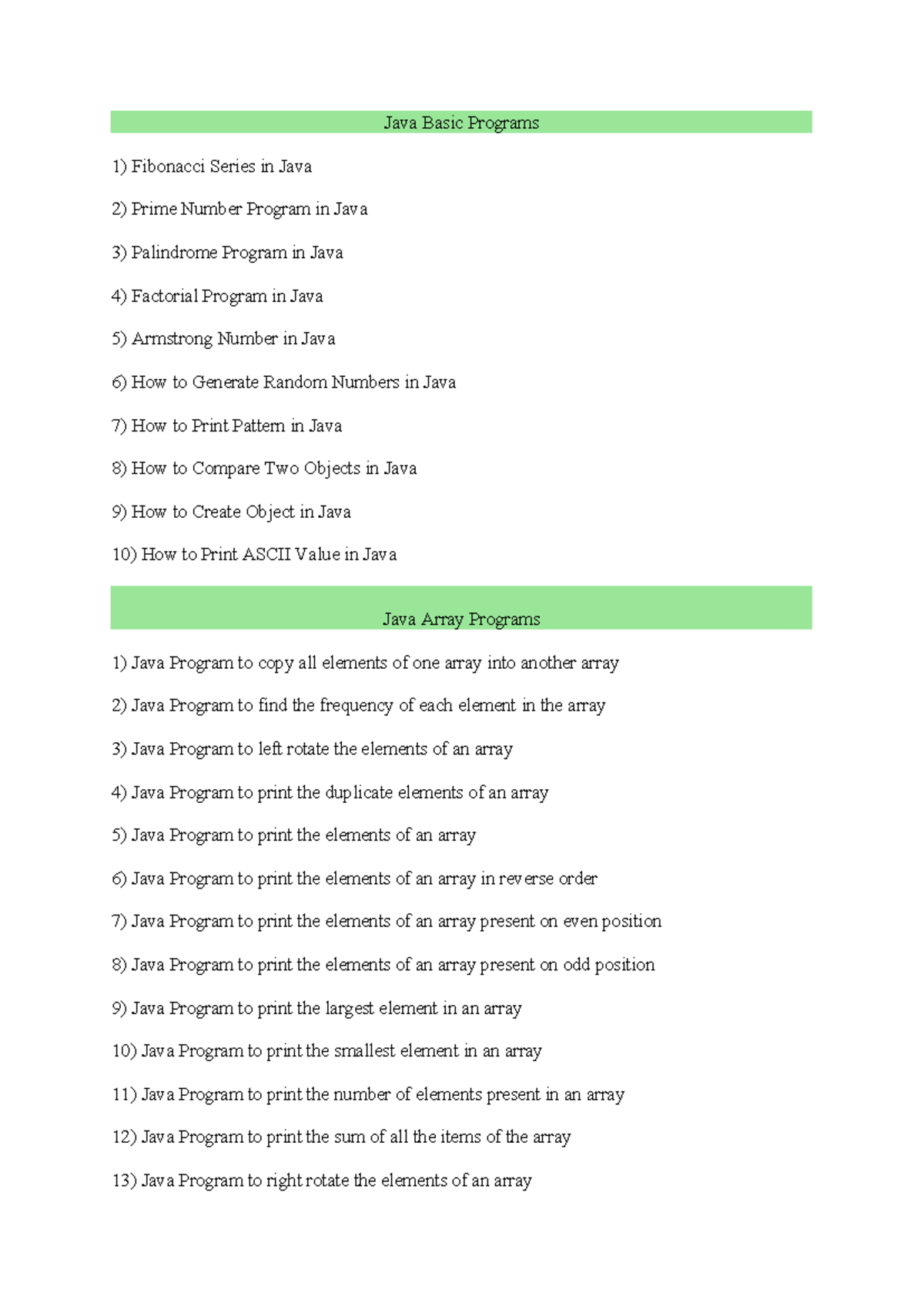 Java Assignment 1: Comprehensive Guide to Basic Java Programs - Studocu