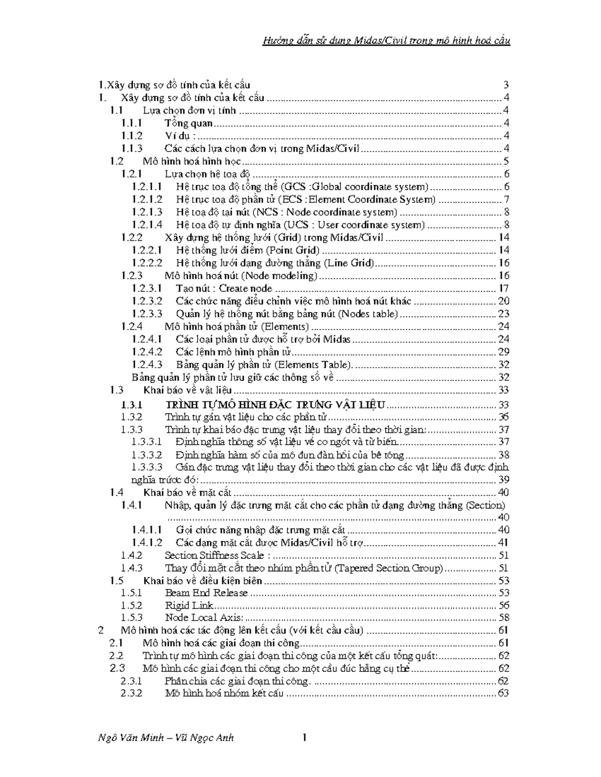 Hướng dẫn sử dụng Midas Civil trong mô hình hoá cầu (XAYDUNG 360) - Studocu