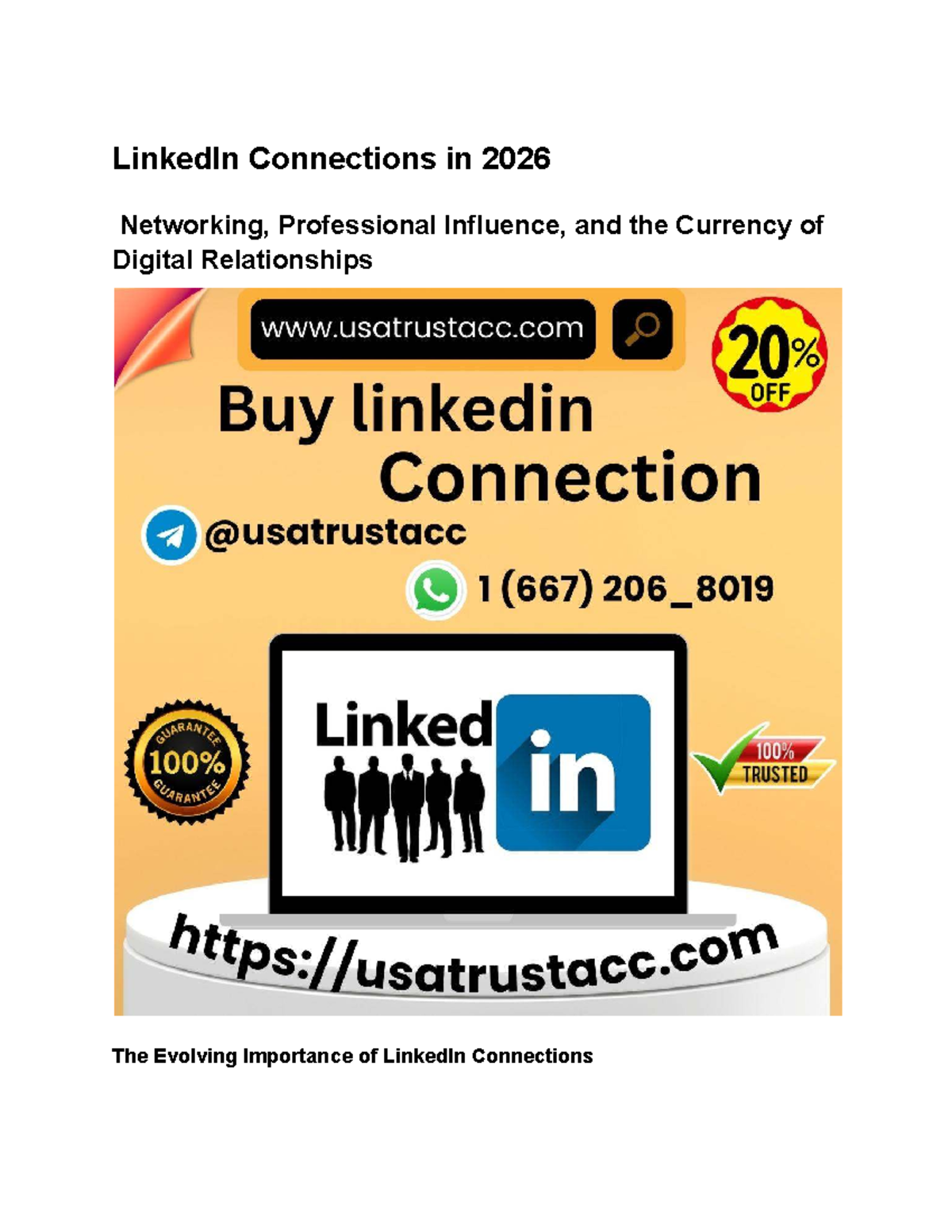 LinkedIn Connections in 2026: The Key to Professional Growth - Studocu