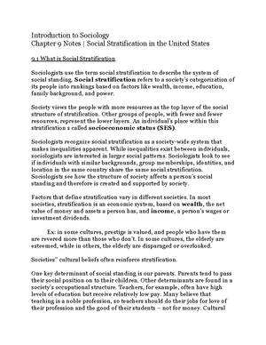 Introduction to Sociology Chapter 1 Notes - Studocu