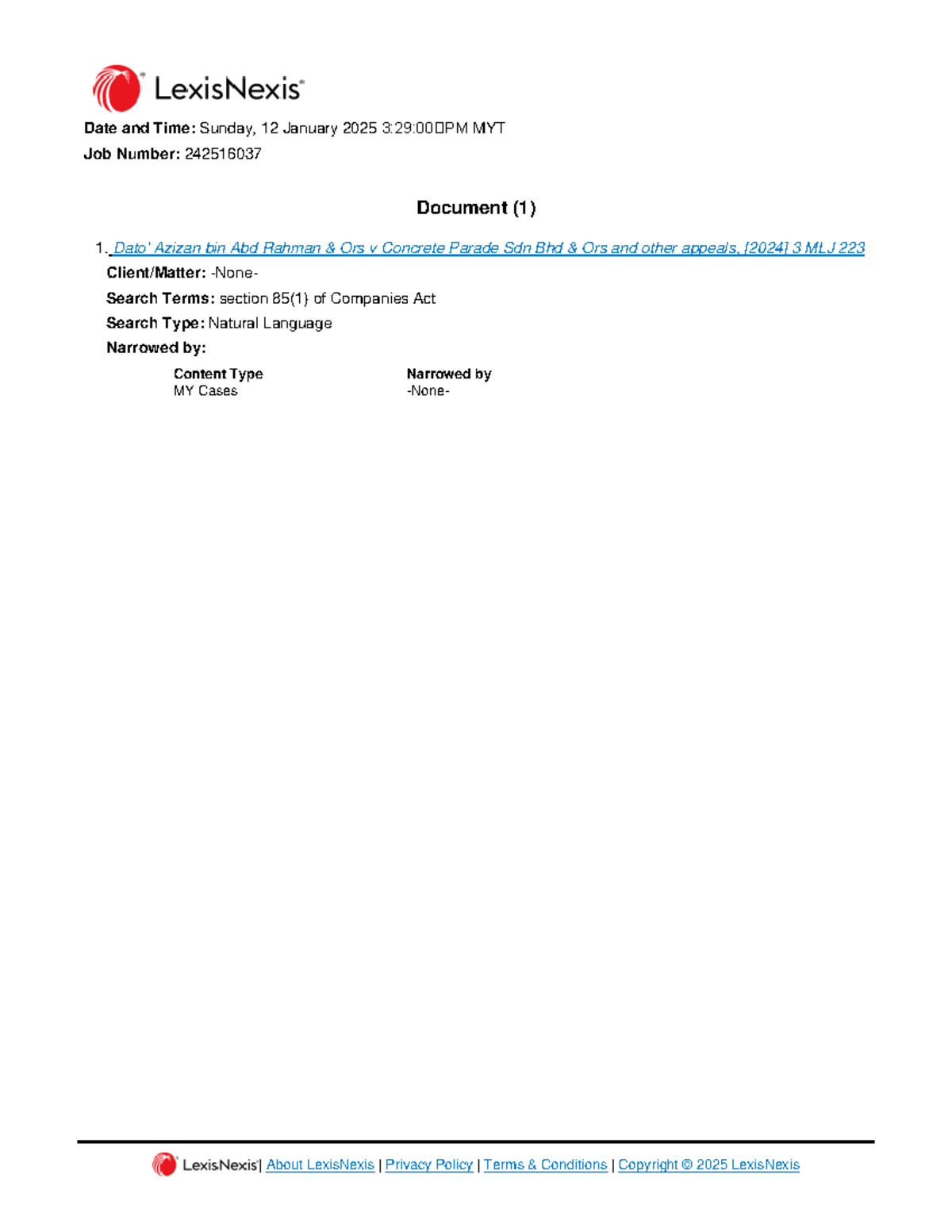 Dato’ Azizan bin Abd Rahman & Ors v Concrete Parade Sdn Case Study ...