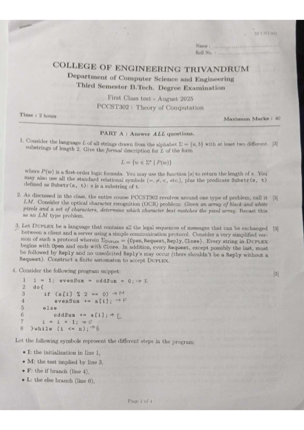 PCCST302 Final Exam Notes on Theory of Computation - Studocu