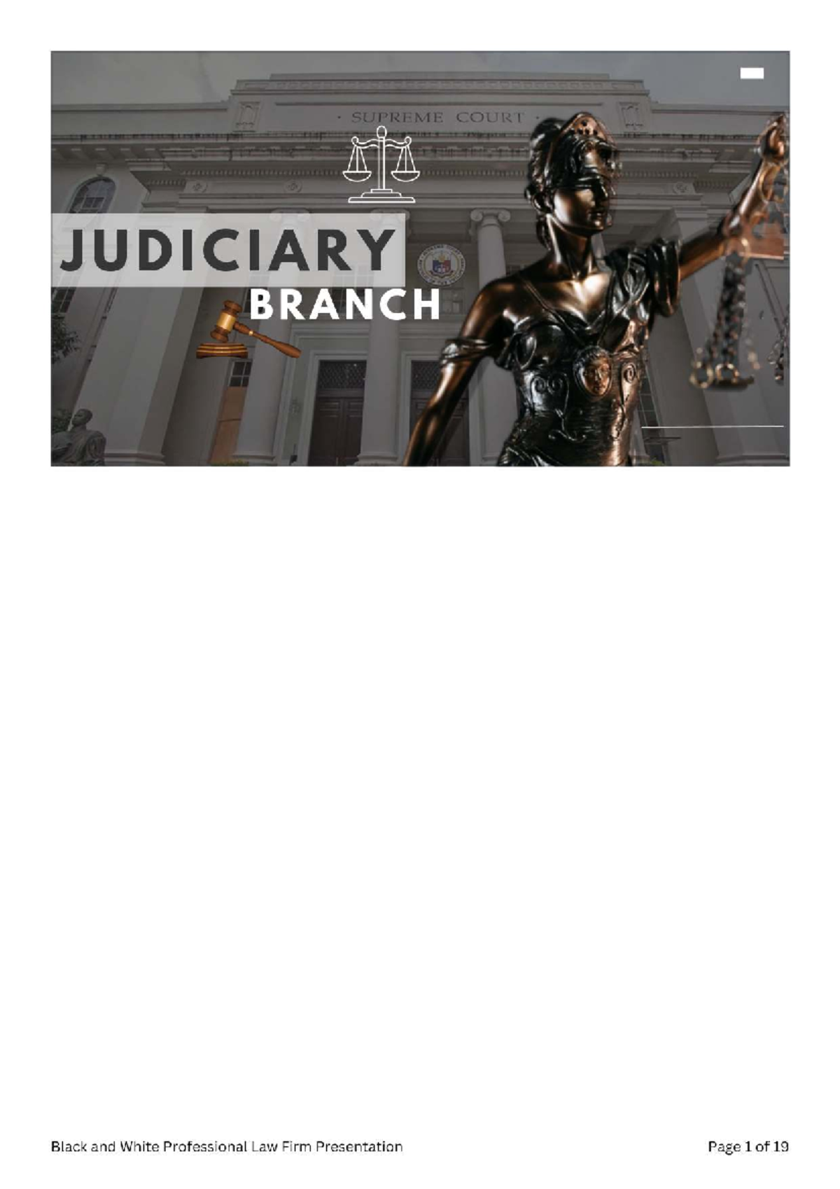 Judiciary Branch Overview and Supreme Court Insights - Studocu