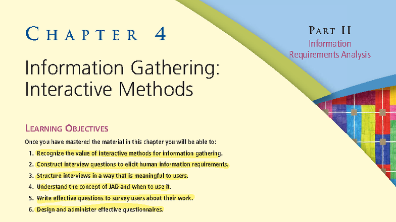 CHAPTER 4: Information Gathering Techniques in Requirements Analysis ...