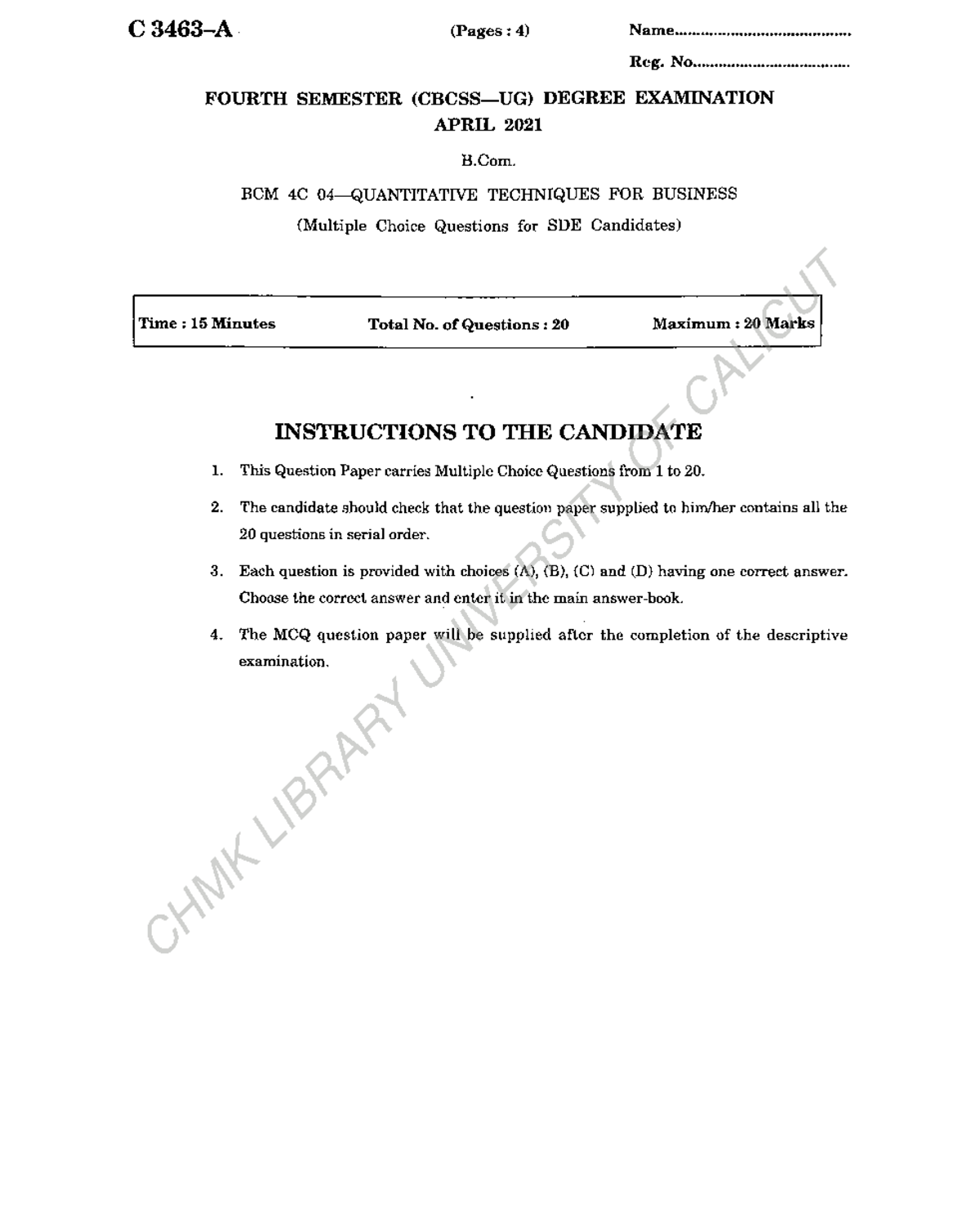 BCom Sem 4 WM - 4th Semester Study Notes and Resources - Studocu