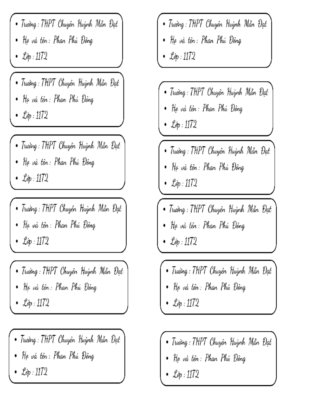 Tricong: THPT Chuyên Huynh Mân Dat - Lớp 11T2 Notes - Studocu