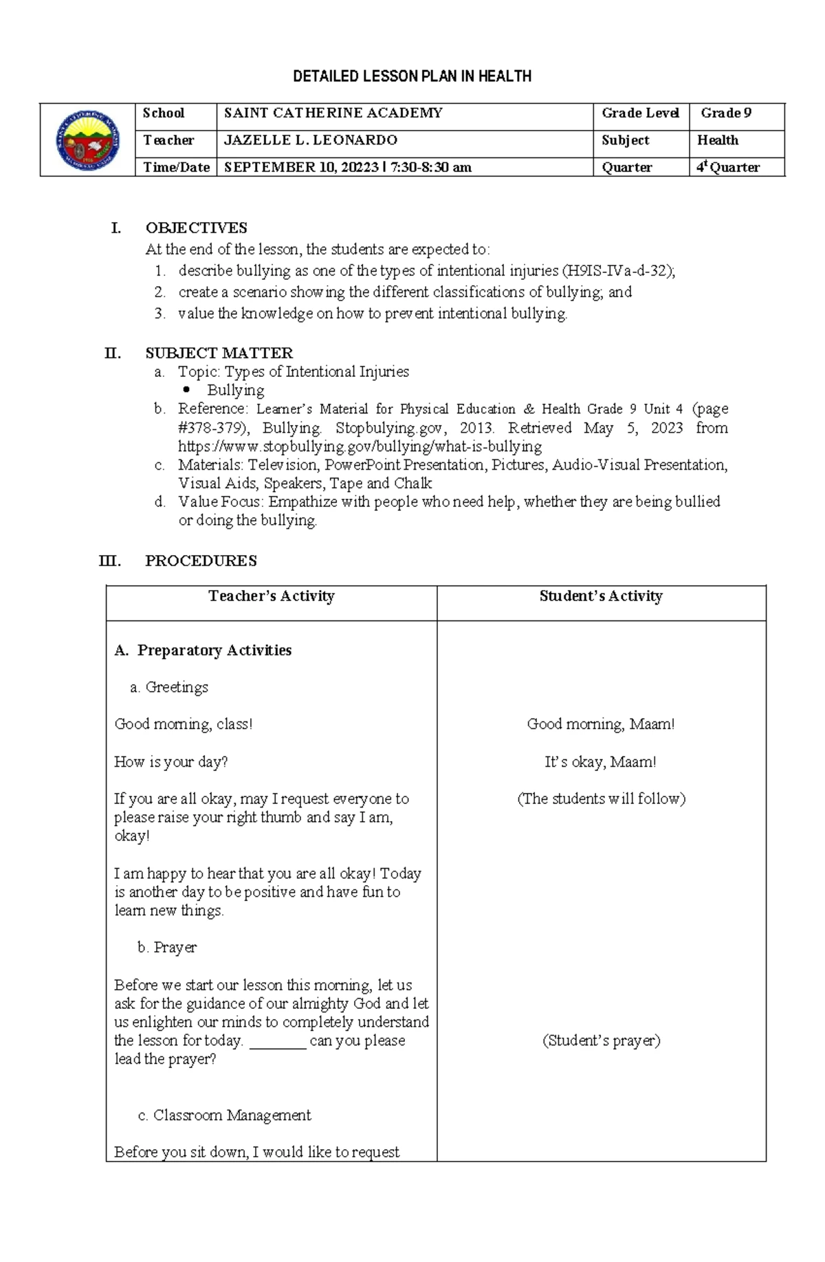 415156233 Intramural Meet 2024 Emcee Script and Guidelines - Studocu