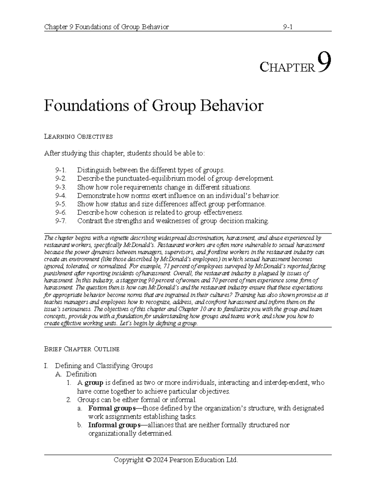 Im 09•Foundations of Group Behavior - Lecture Notes Summary - Studocu