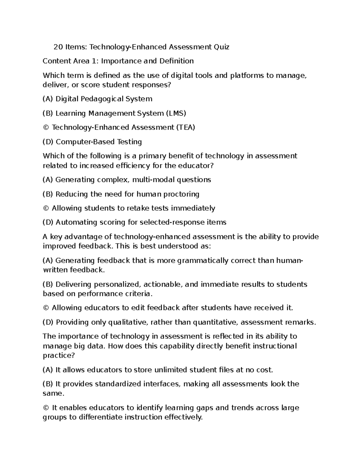 Assessment Quiz 2: Importance & Definition in Learning (EDU 101) - Studocu