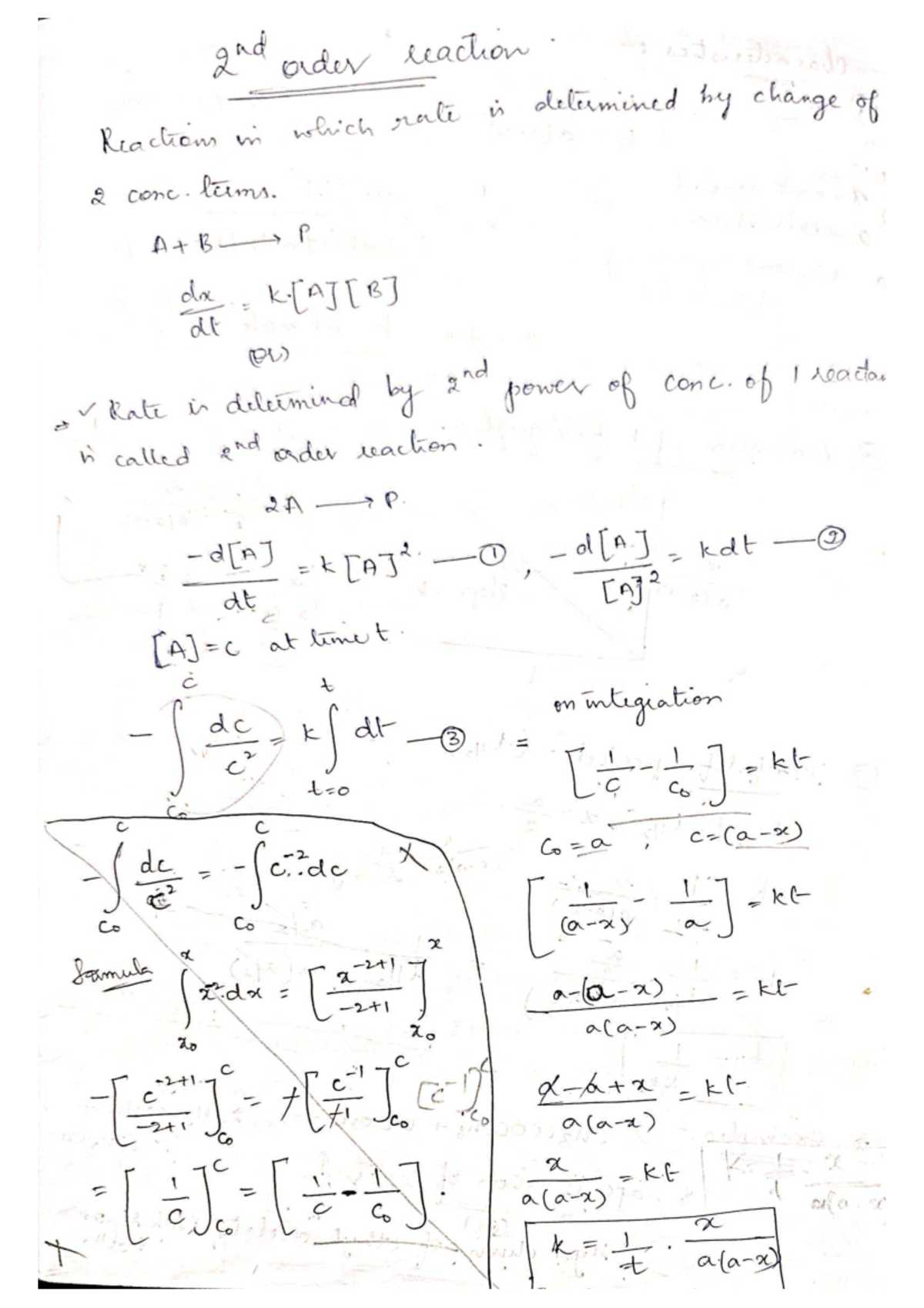 Chemistry Notes - 2nd Order Reactions and Kinetics Analysis - Studocu