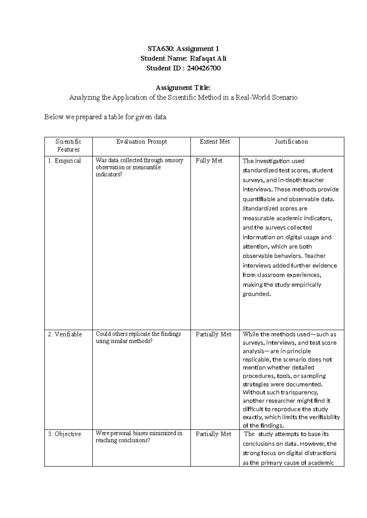Spring 2025 STA630 1 - MTH633 Assignment 1 Solution Summary - Studocu