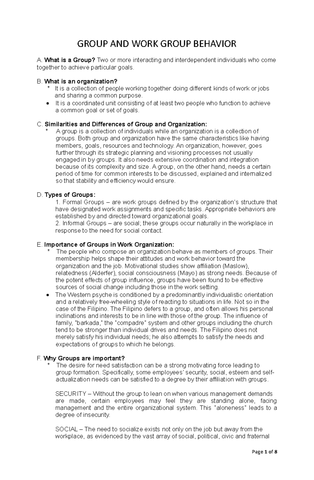 Module 3 Group and Work Group Behavior - GROUP AND WORK GROUP BEHAVIOR ...