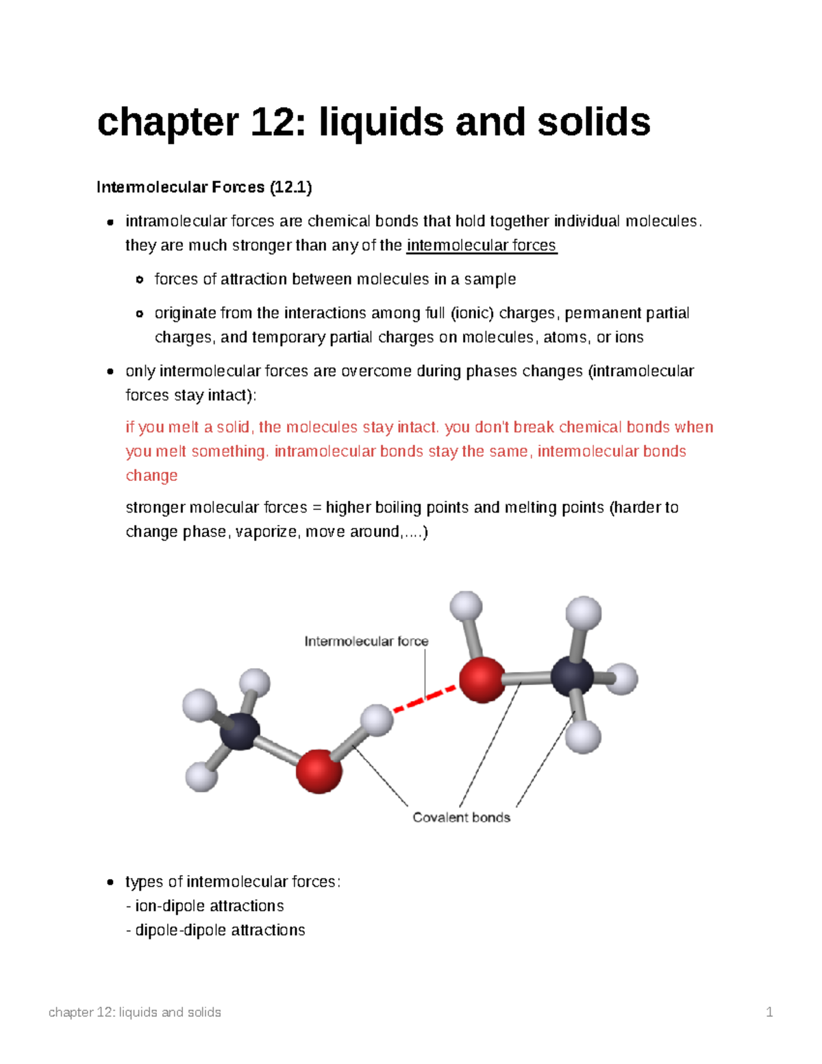 Chapter 12: Intermolecular Forces & Phase Changes in Liquids & Solids ...