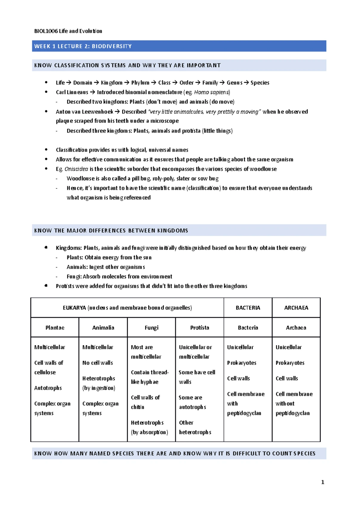 Understanding Linnaean Classification and Biological Characteristics ...