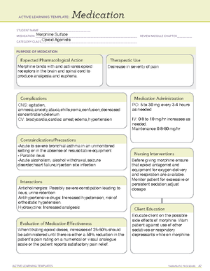 Active Learning Template medication Lorazepam - ACTIVE LEARNING ...