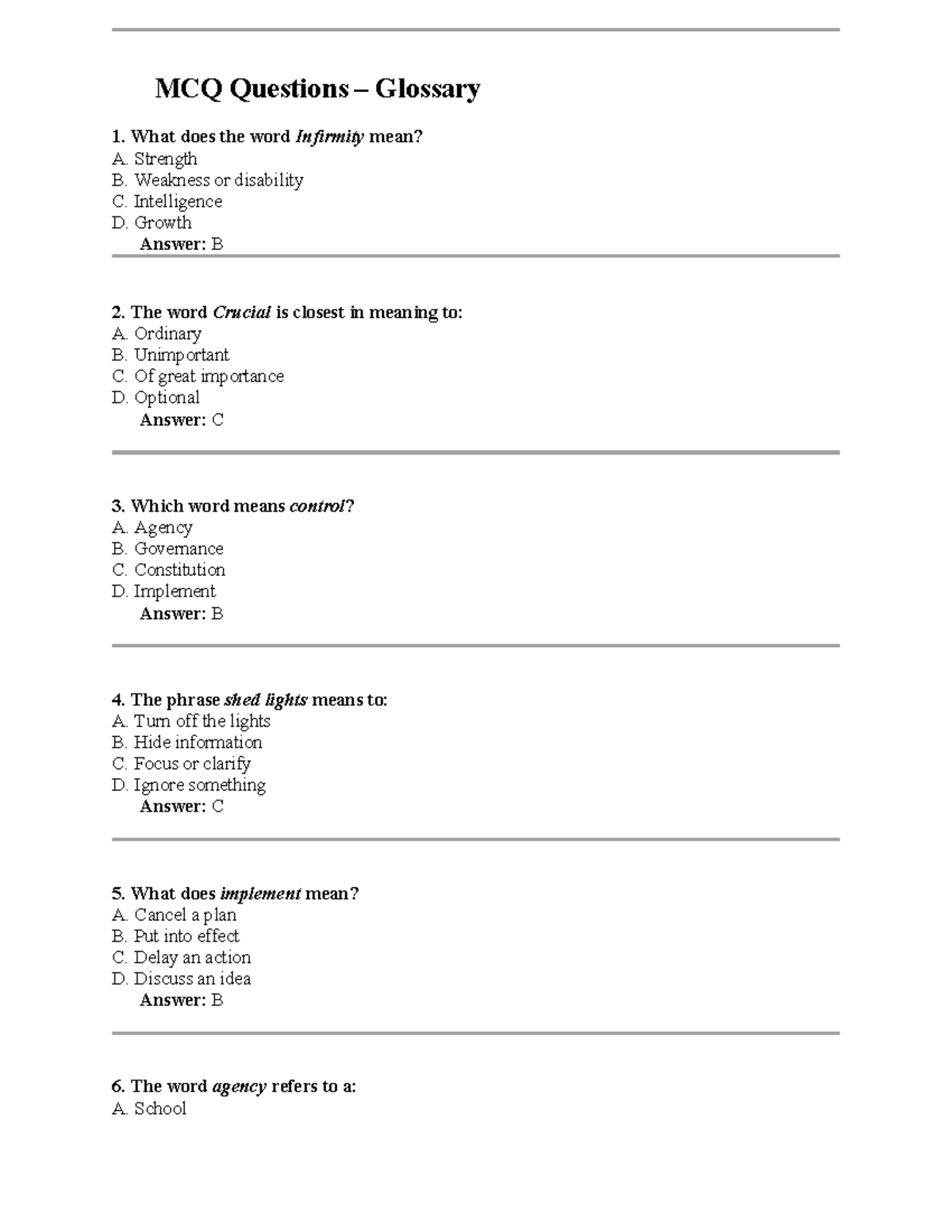 Quiz on Vocabulary and WHO Concepts (GENMBMBM) - Studocu