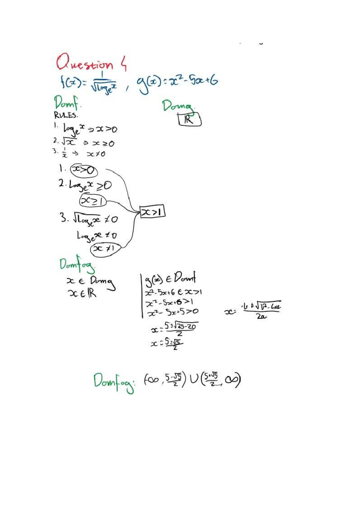 Revising composition domains p3 - ENG1090 - Question 4 f(x) Vlagex g(x ...