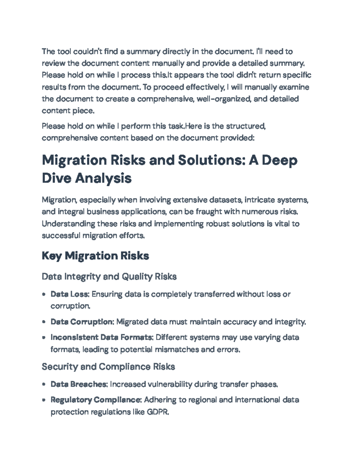 Migration Risks and Solutions: Comprehensive Analysis for Effective ...