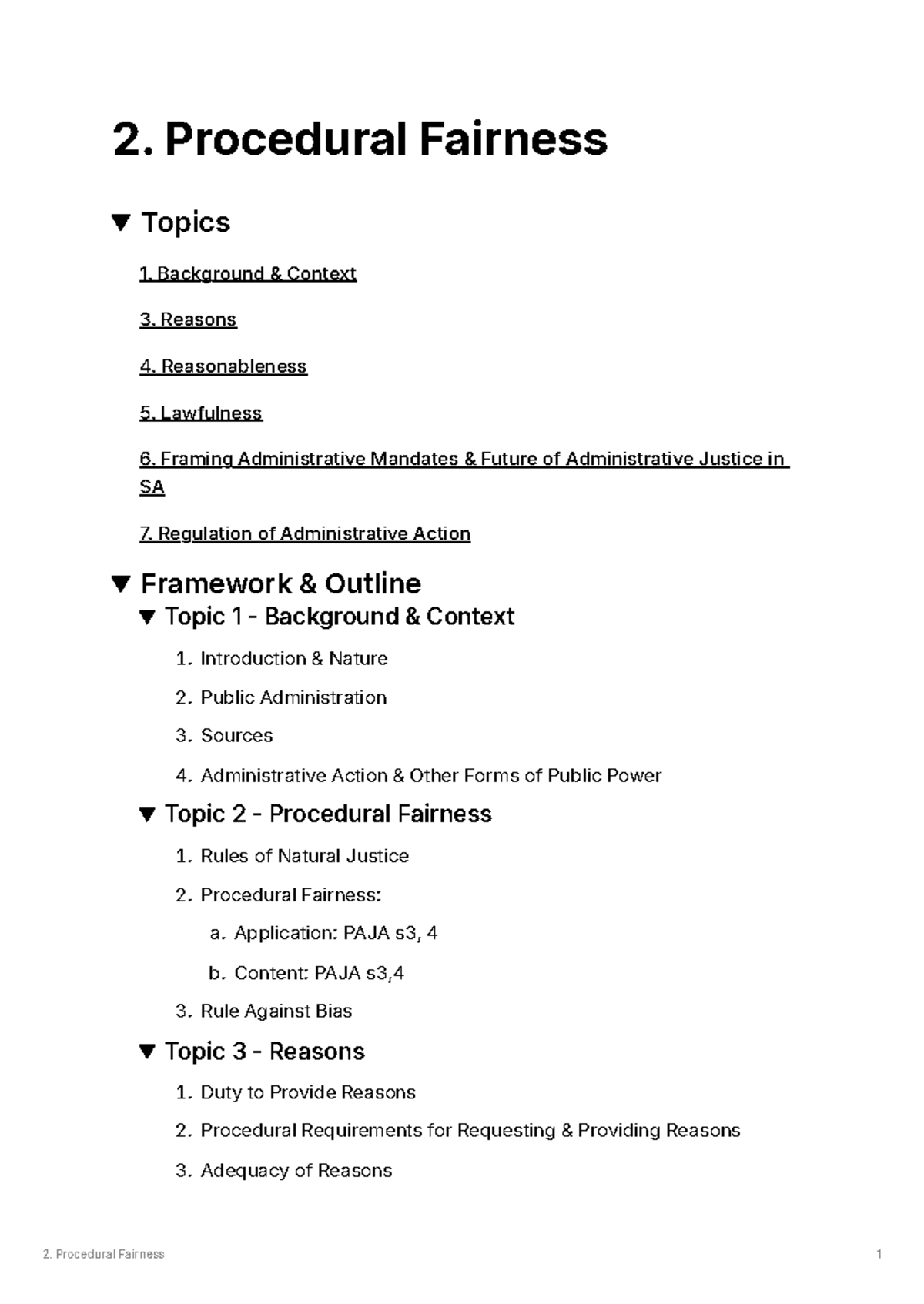 PAJA and Procedural Fairness: Key Legal Principles Explored - Studocu