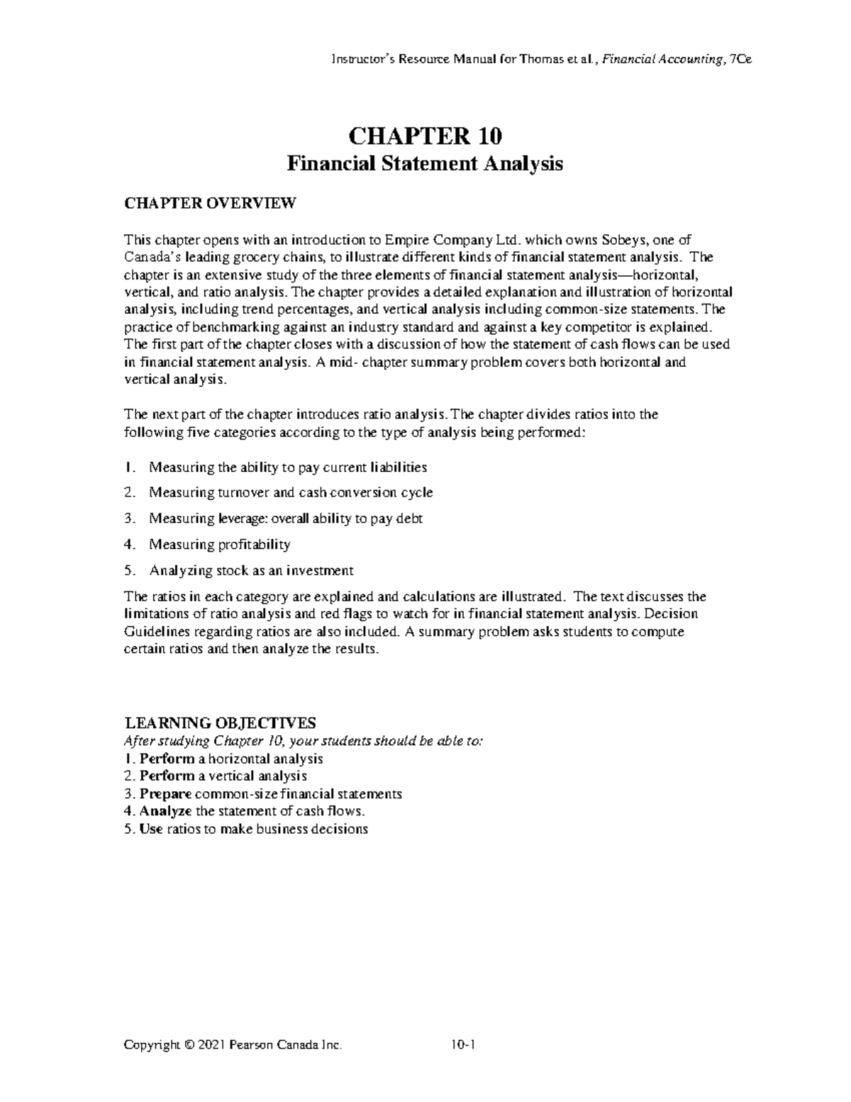 Financial Accounting Chapter 10 Notes - CHAPTER 10 Financial Statement ...