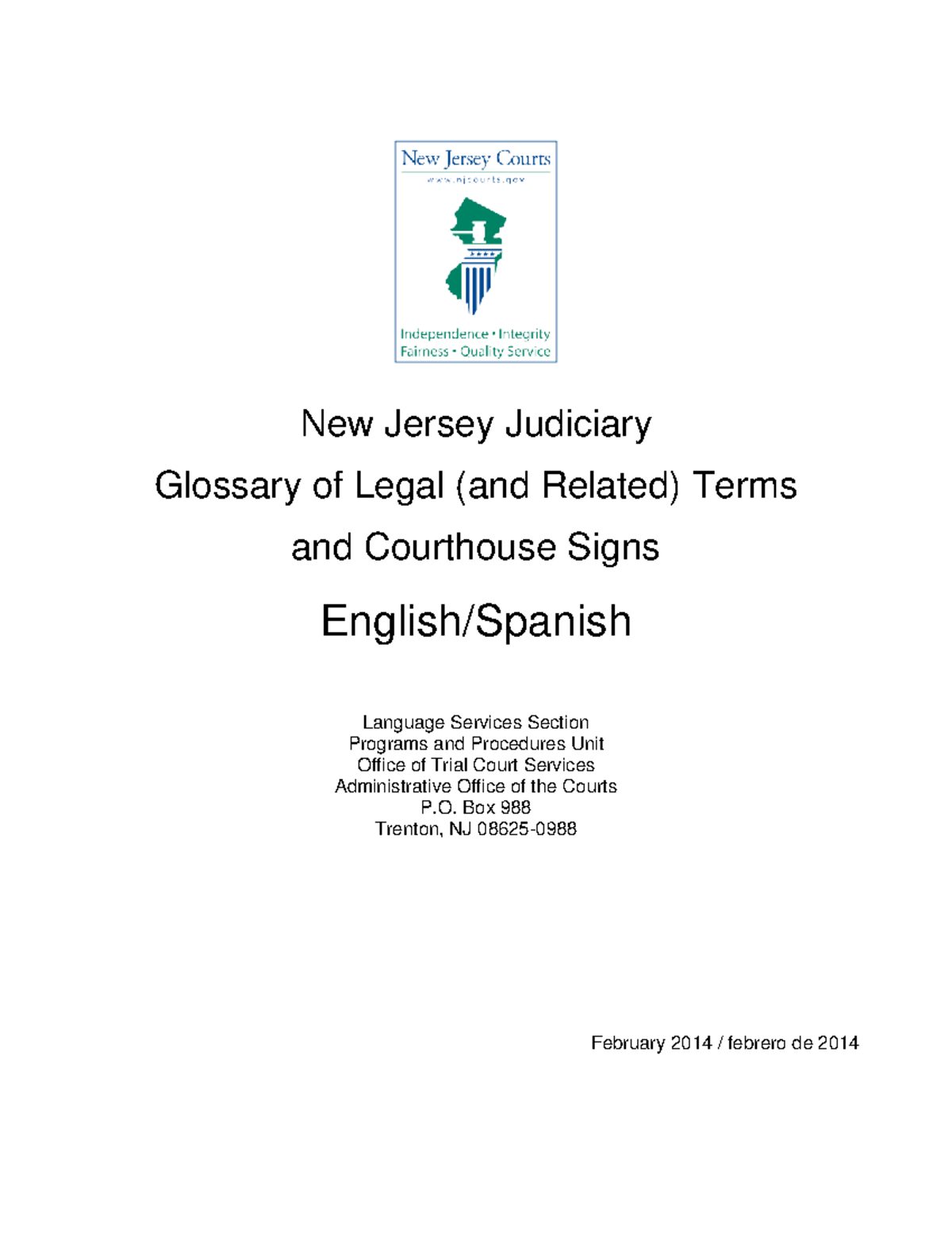 Glossary of Legal Terms & Courthouse Signs - NJ CN 11783 - Studocu
