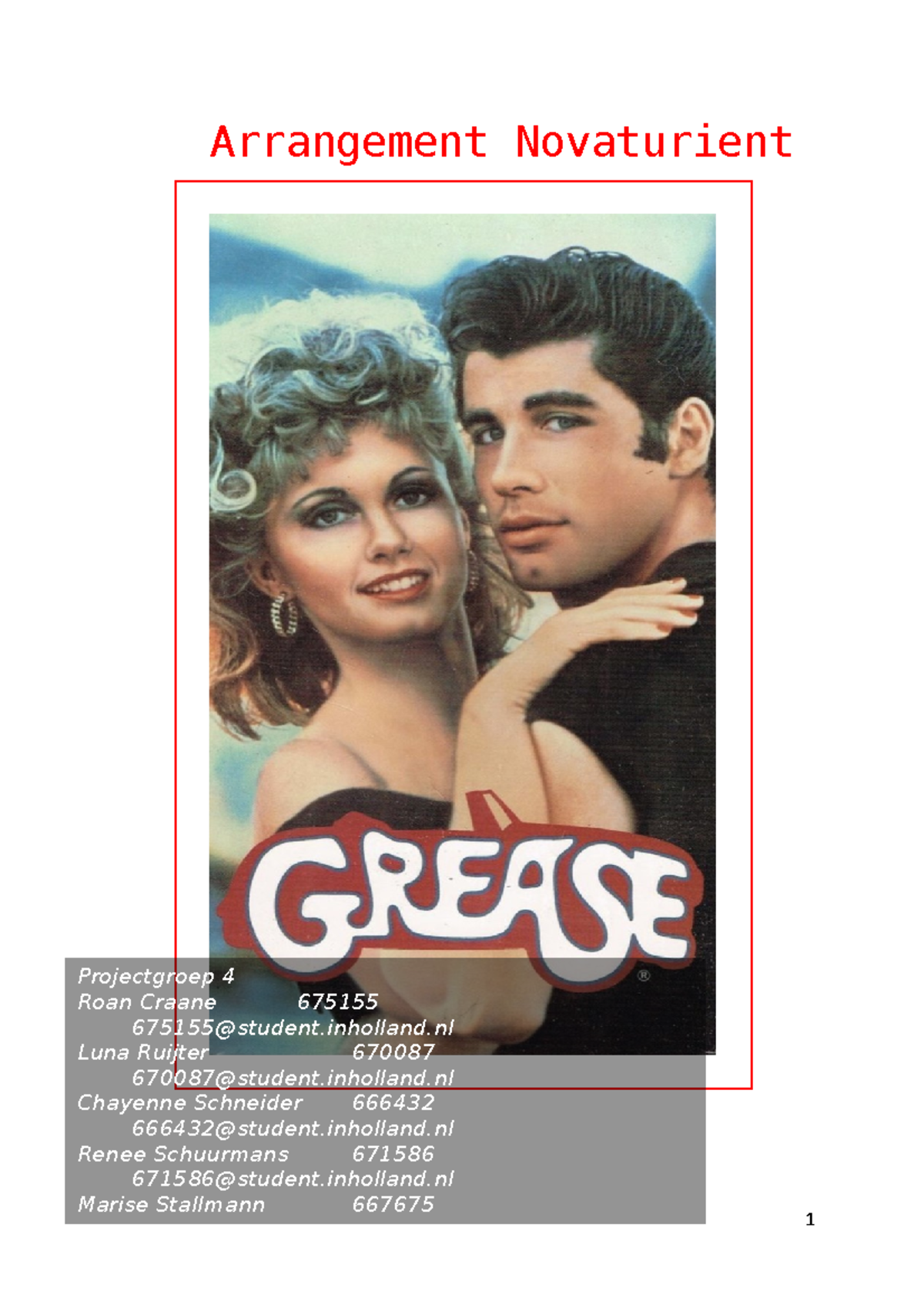 Het aangepaste arrangement - Arrangement Novaturient Projectgroep 4 ...