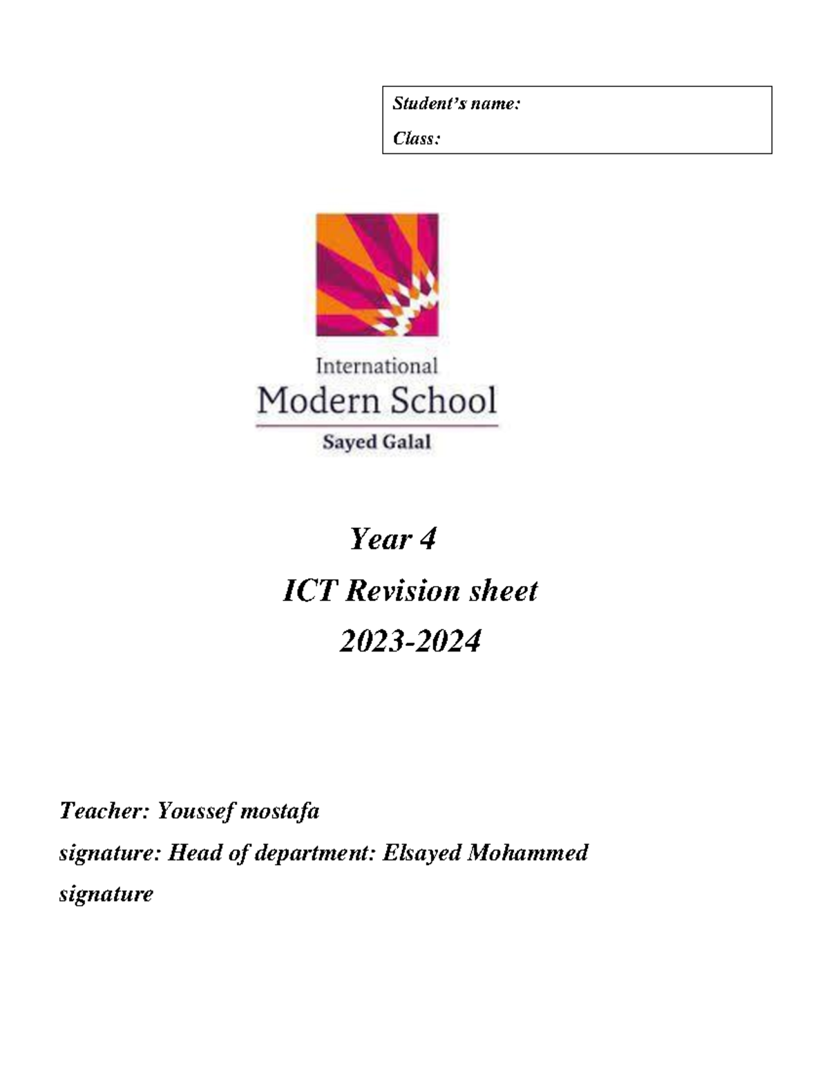 Year 4 ICT T3 Revision Sheet: PowerPoint Basics and Quiz - Studocu