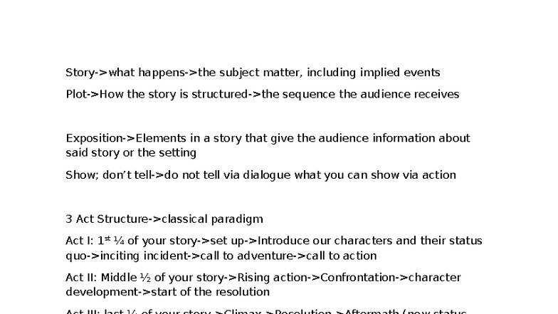 Story Notes: Themes & Motifs in Film Appreciation (FA 2025) - Studocu