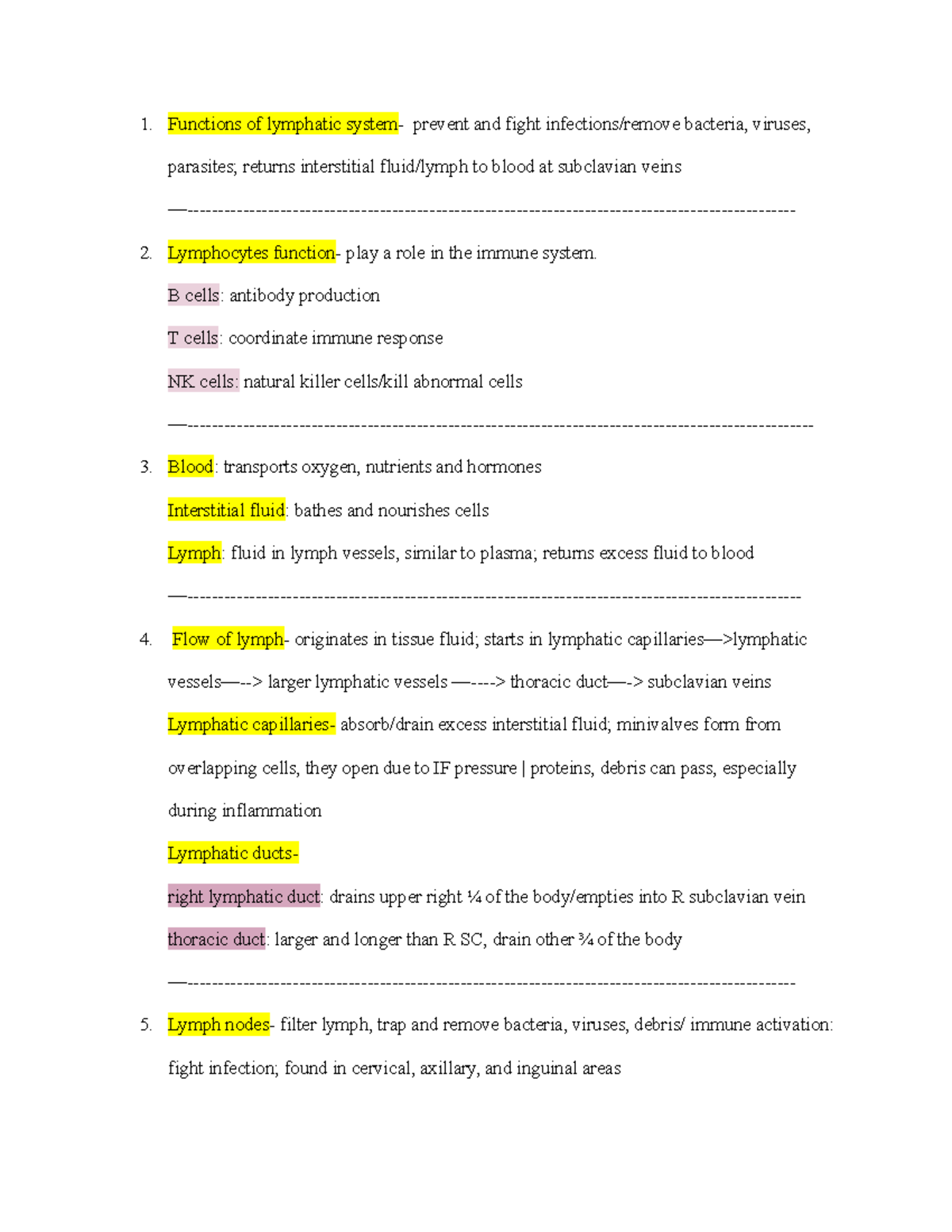 Lymphatic & Respiratory System Overview - Course Code Included - Studocu