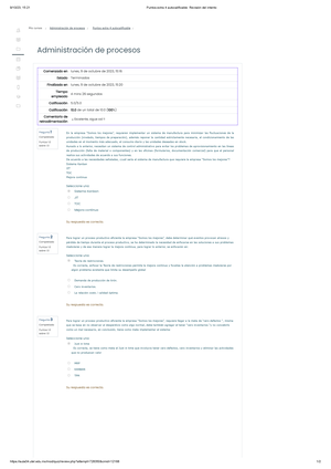 Modalidad de exámenes S5 Procesos en la administracion de Proyectos - Procesos en la ...