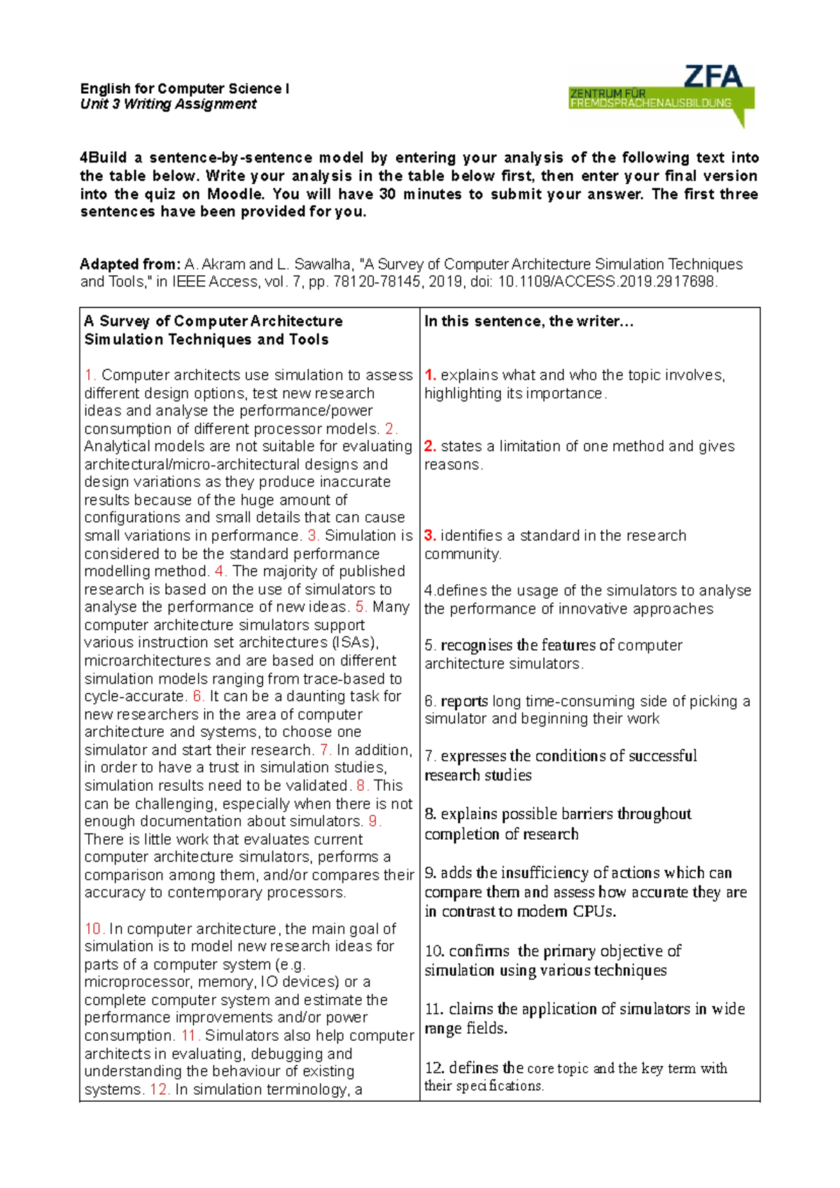 ECS1 Unit 3 Writing Assignment: Analysis of Simulation Techniques - Studocu