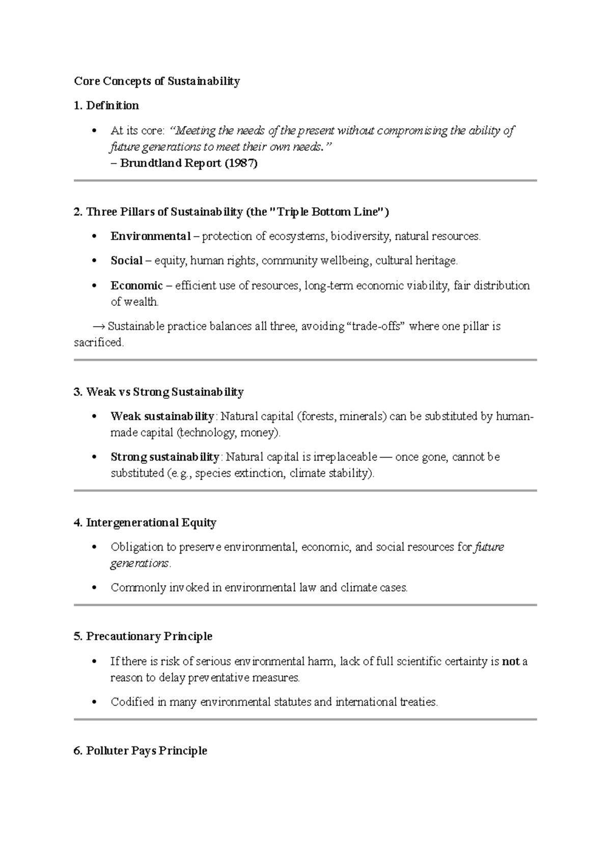 SUST 101: Week 1 & 2 Core Concepts of Sustainability - Studocu