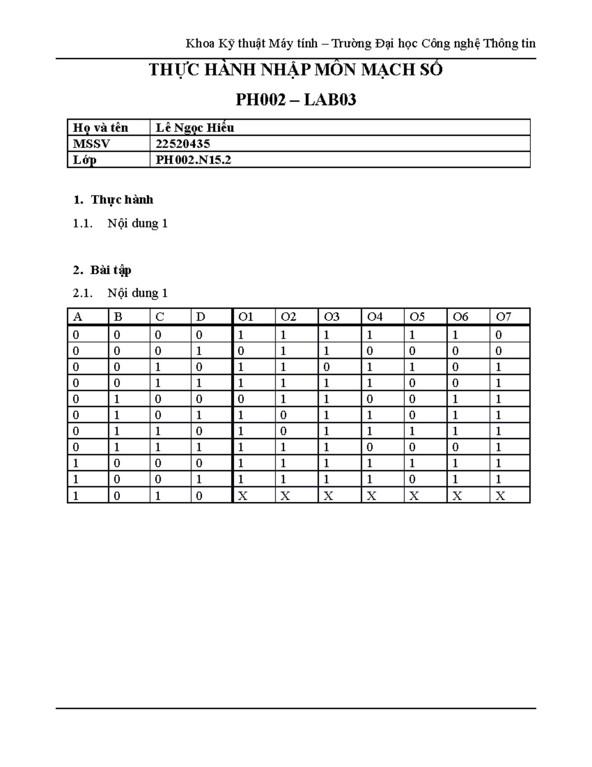 PH002 - Lab 03 Thực Hành Nhập Môn Mạch Số - Studocu