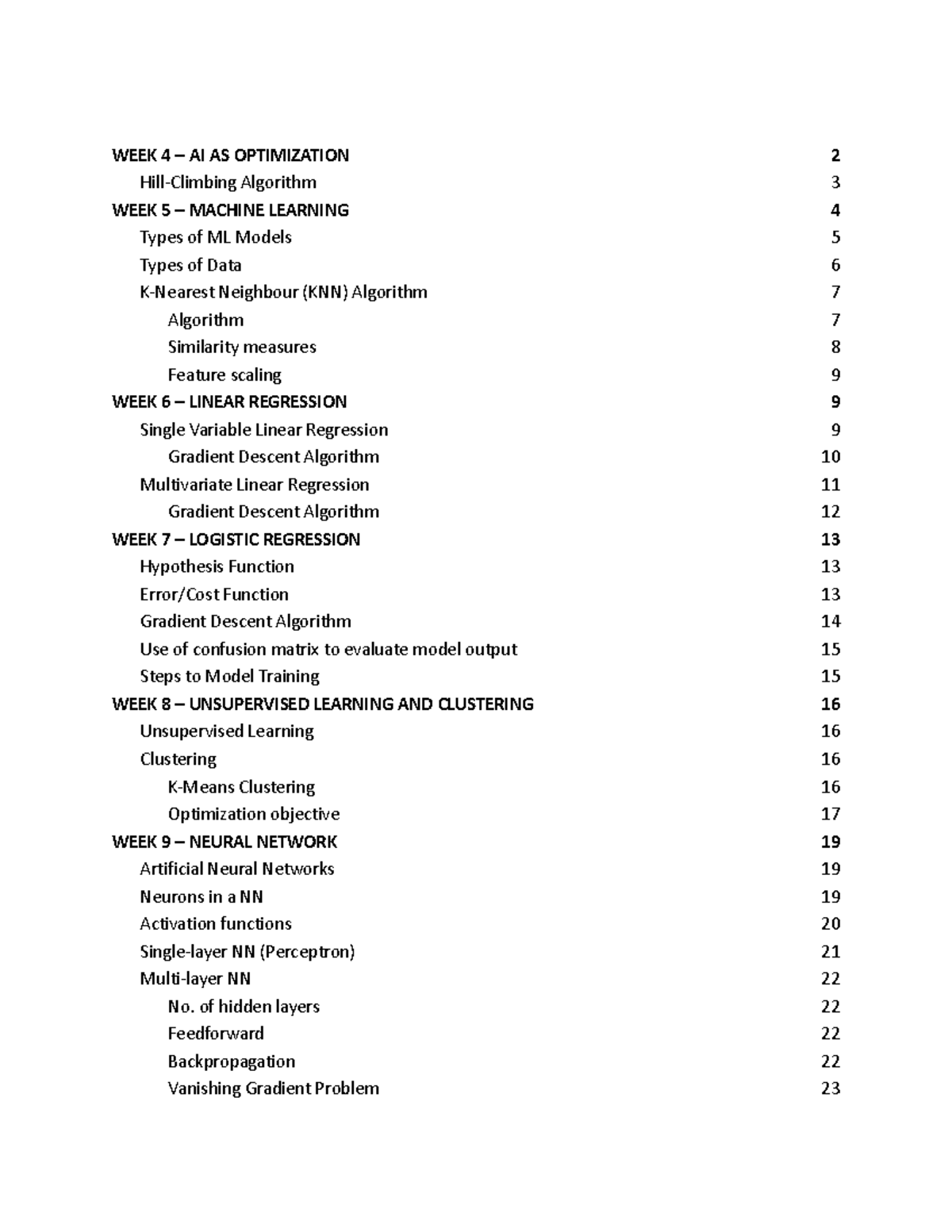IT1244 - finals notes only from week 4 content onwards - WEEK 4 – AI AS ...
