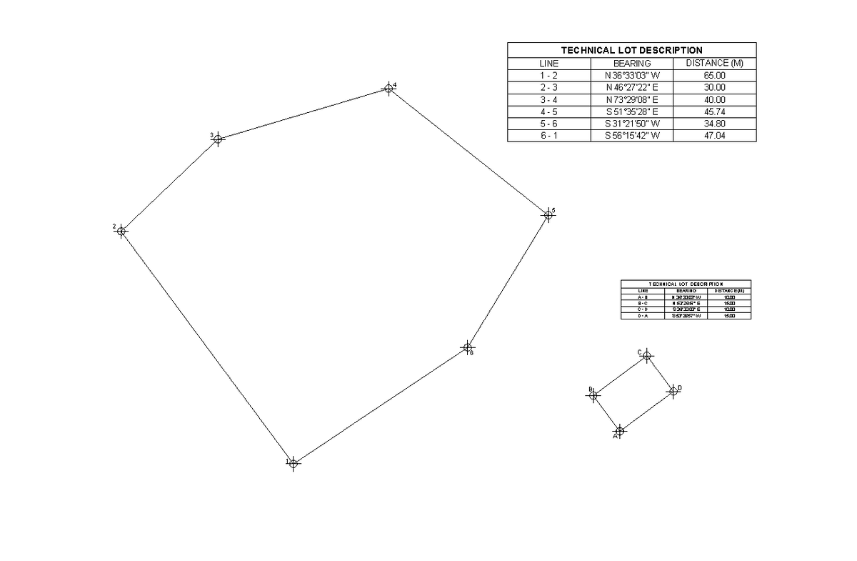 lot bearings... - TECHNICAL LOT DESCRIPTION LINE BEARING DISTANCE (M) A ...