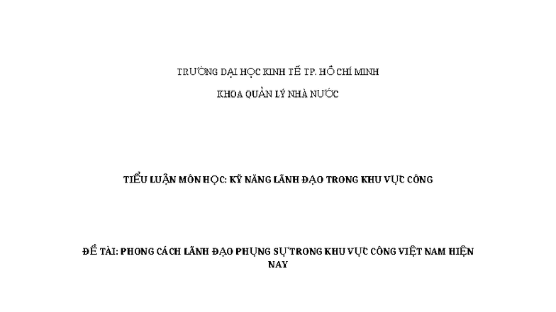 Tieu luan Phong cach lanh dao phung su Nguyen Ngoc Thuy Tram - TR ƯỜNG ...
