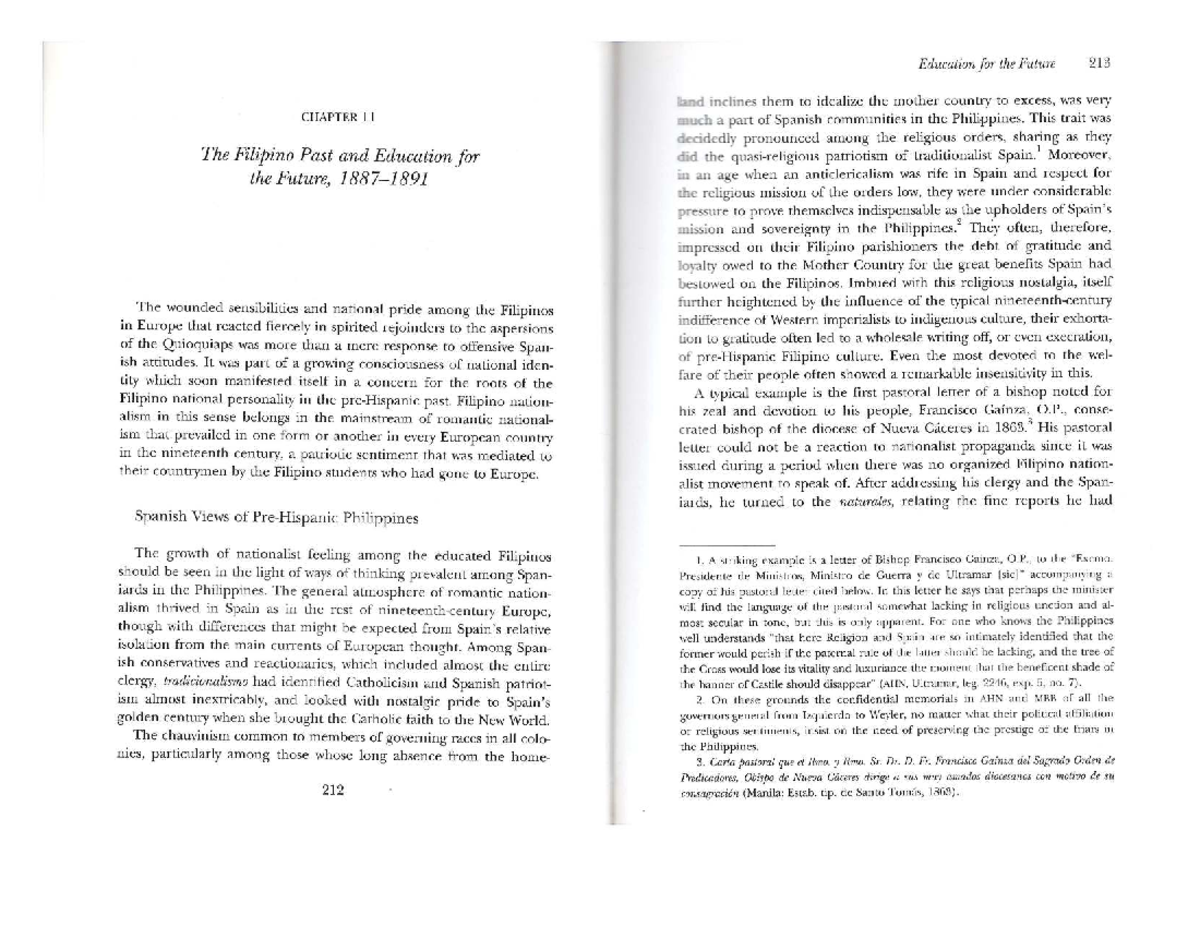 Rizal's Views on Filipino Identity and Education (EDU 213) - Chapter 11 ...