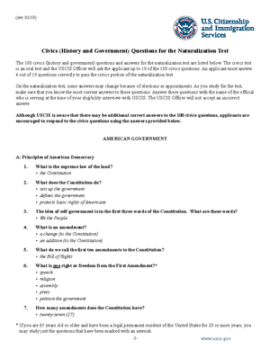 American National Government Final Exam Study Guide - AMERICAN NATIONAL ...