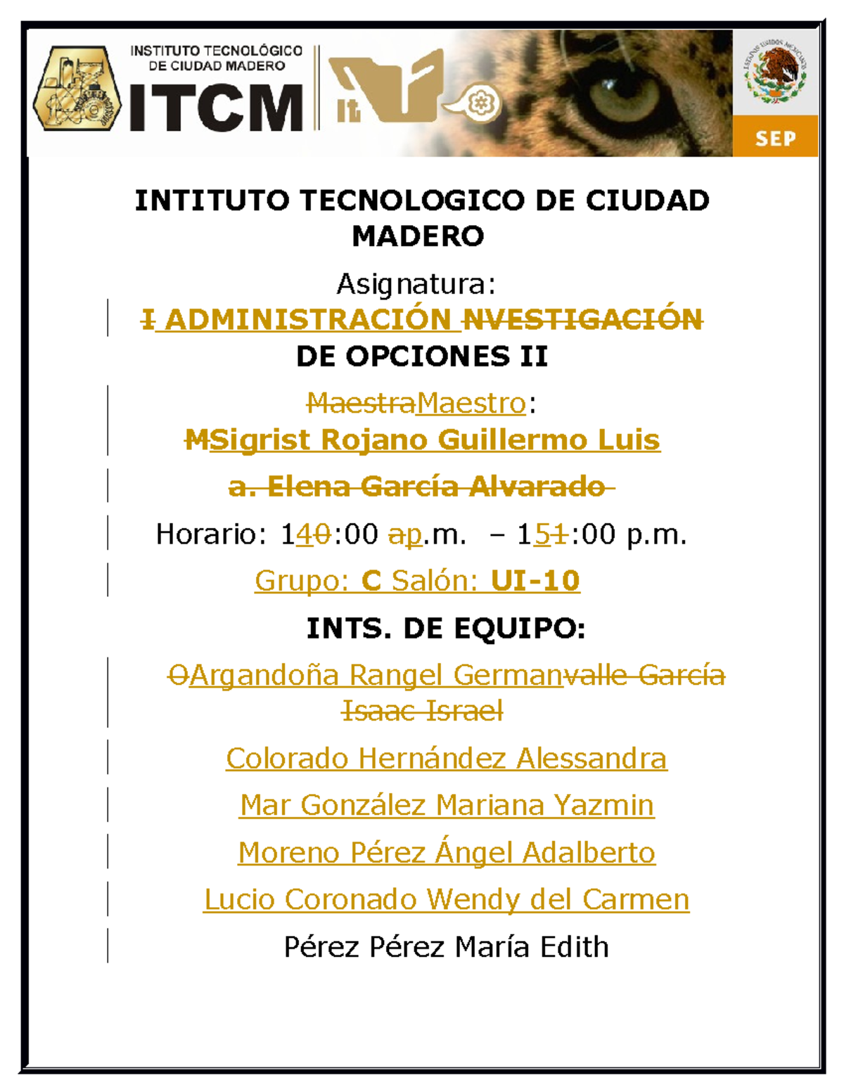 Resumen Unidad 3 Ao Intituto Tecnologico De Ciudad Madero Asignatura